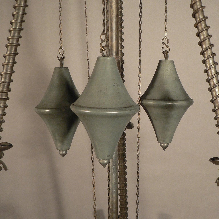 Antique Handforged Medieval Iron Luster from a German Castle For Sale ...