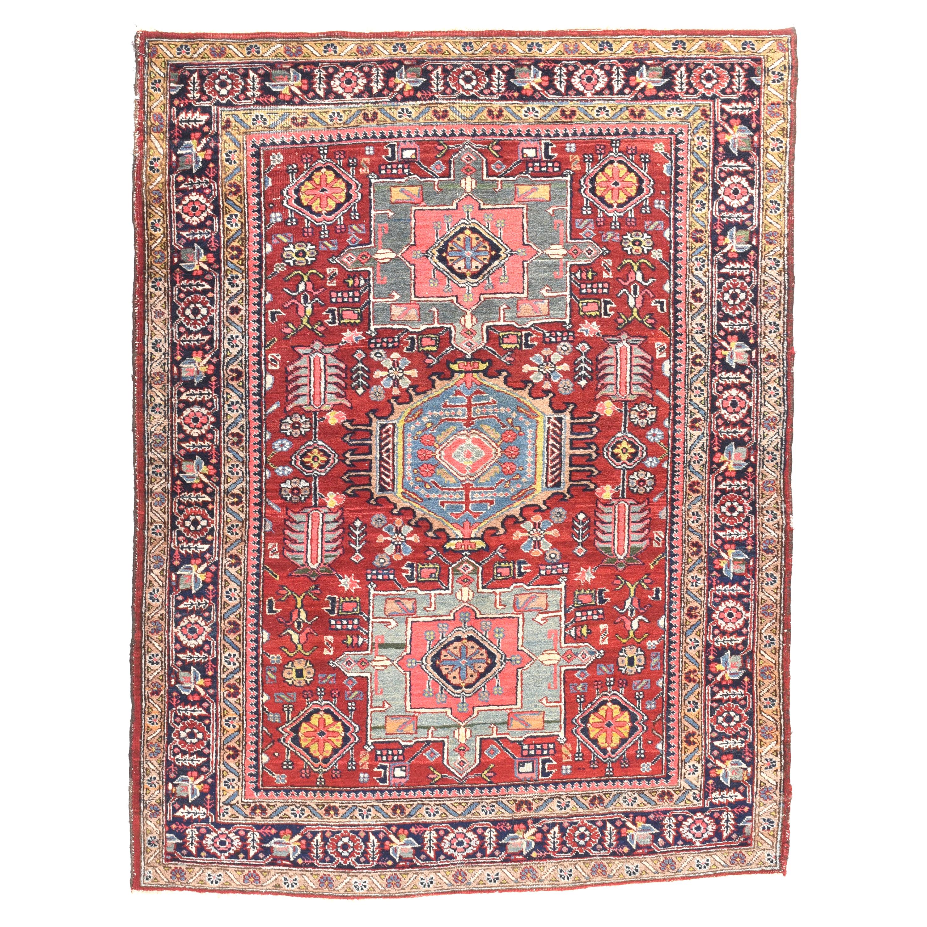 Antique Persian Heriz, 3'7" x 5' For Sale at 1stDibs