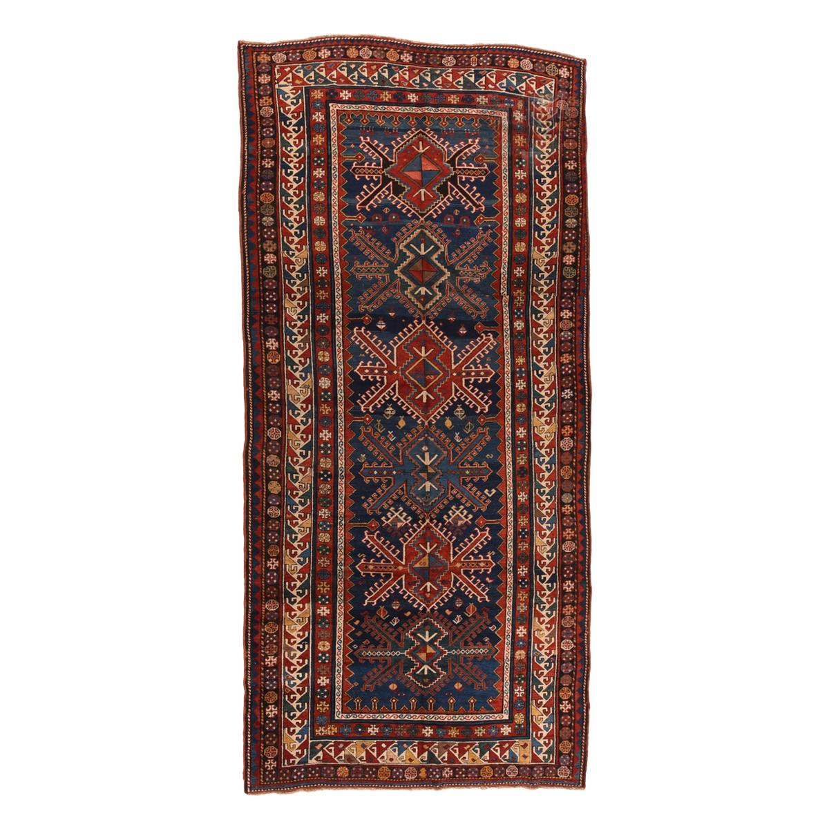 Handmade Antique Caucasian Kazak Rug, 1880s, 1B760 For Sale at 1stDibs