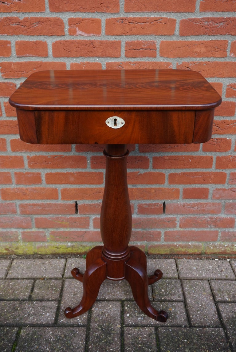 Handmade Mahogany Workman's Table / Sewing Cabinet / Side table with ...
