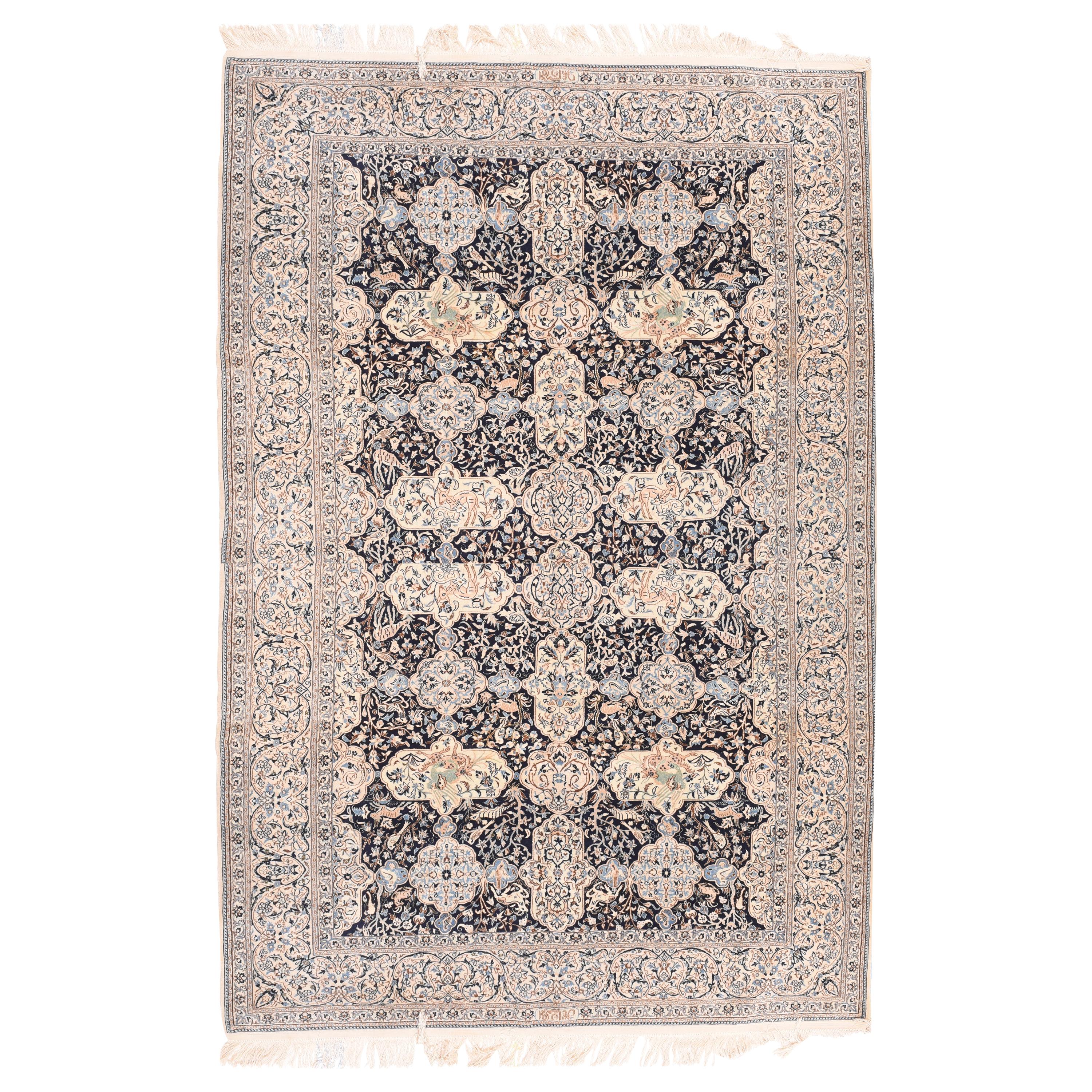 Fine Persian Naeen (Signed Habibian) For Sale at 1stDibs | nain rugs ...