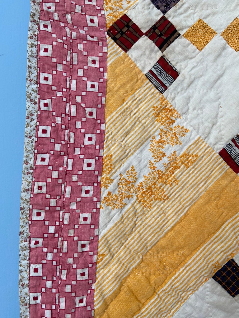 Antique Handmade Patchwork "Double Nine Patch" Quilt In Cotton, USA ...