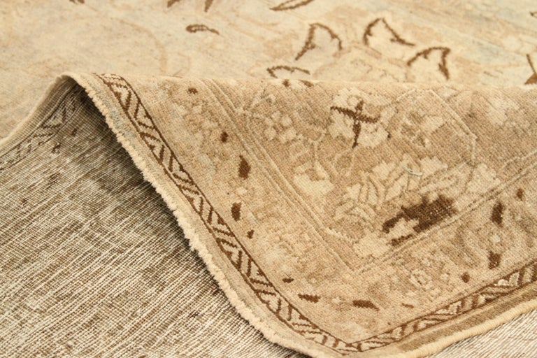 Antique Handmade Persian Rug Tabriz Design For Sale at 1stDibs