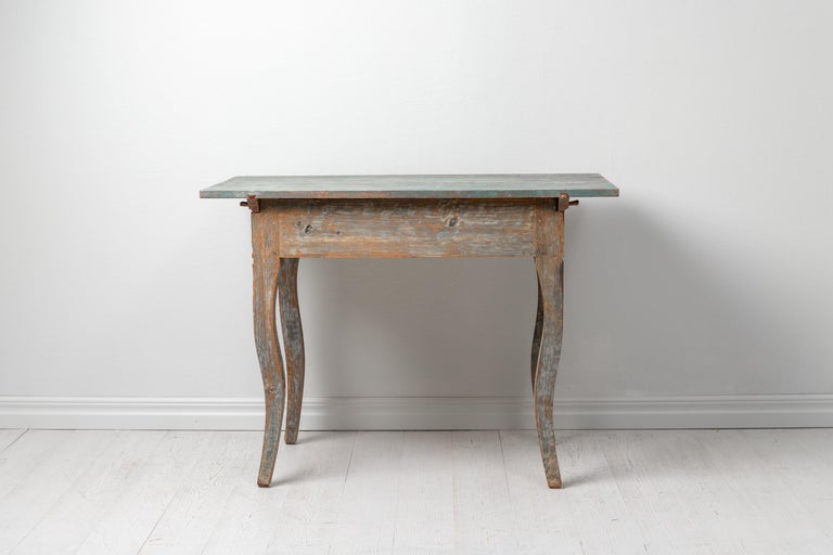 Antique Handmade Swedish Rococo Country Farm Table For Sale at 1stDibs