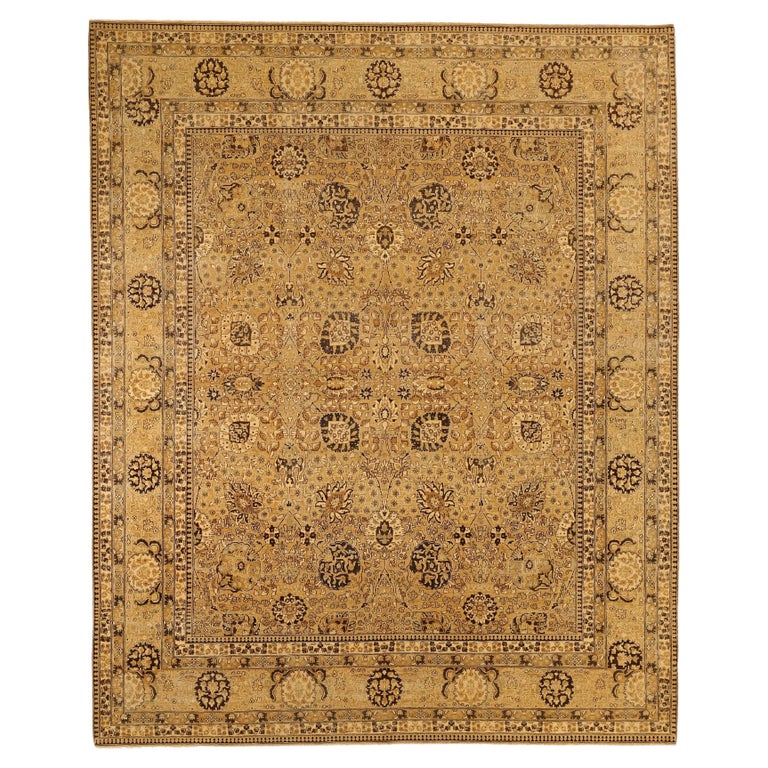 Antique Handmade Turkish Area Rug Tabriz Design For Sale at 1stDibs
