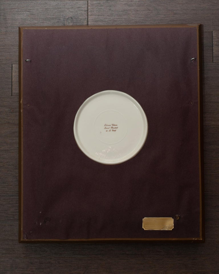 Antique Handpainted Osborne China Plate Mounted in Gold Gilt Carved ...