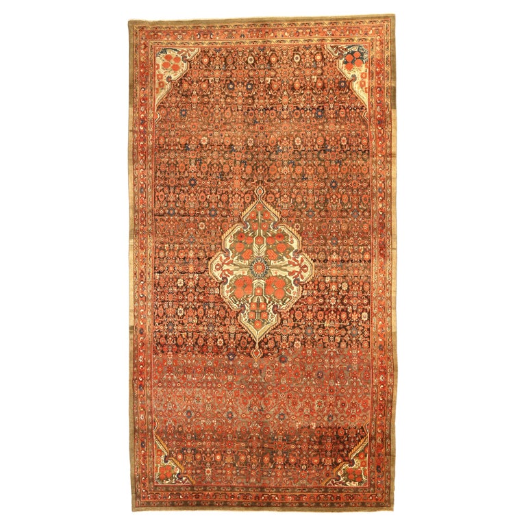Antique Handwoven Persian Area Rug Malayer Design For Sale at 1stDibs