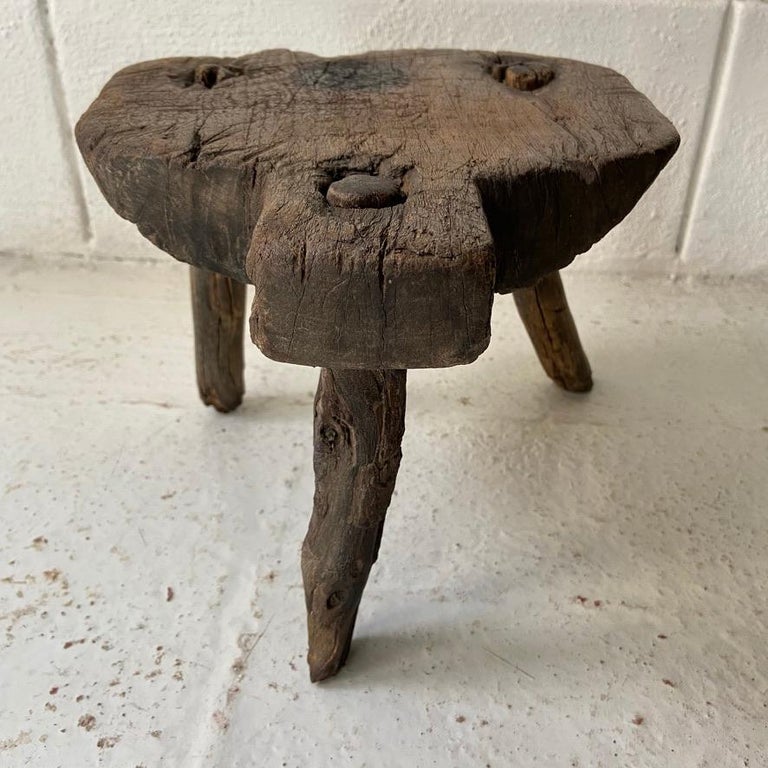Antique Hardwood Stool from Mexico, circa 1890s at 1stDibs