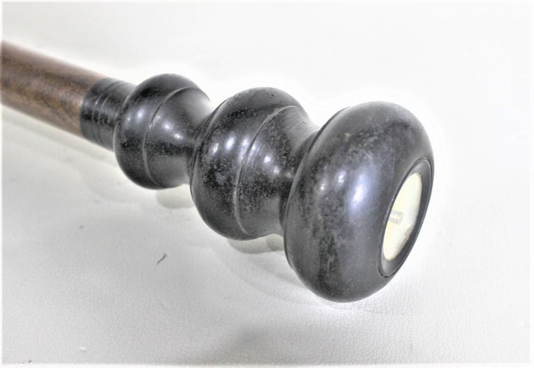 Antique Heavy Metal Pommel with Inset Compass Gadget Cane or Walking ...