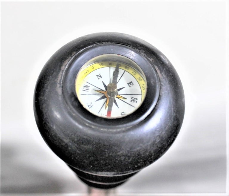 Antique Heavy Metal Pommel with Inset Compass Gadget Cane or Walking ...