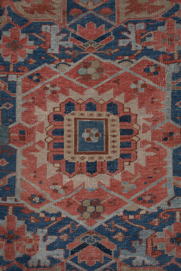 Antique Heriz Carpet, Soft Palette, circa 1910s For Sale at 1stDibs