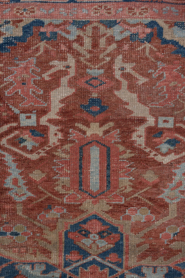 Antique Heriz Carpet, Soft Palette, circa 1910s For Sale at 1stDibs