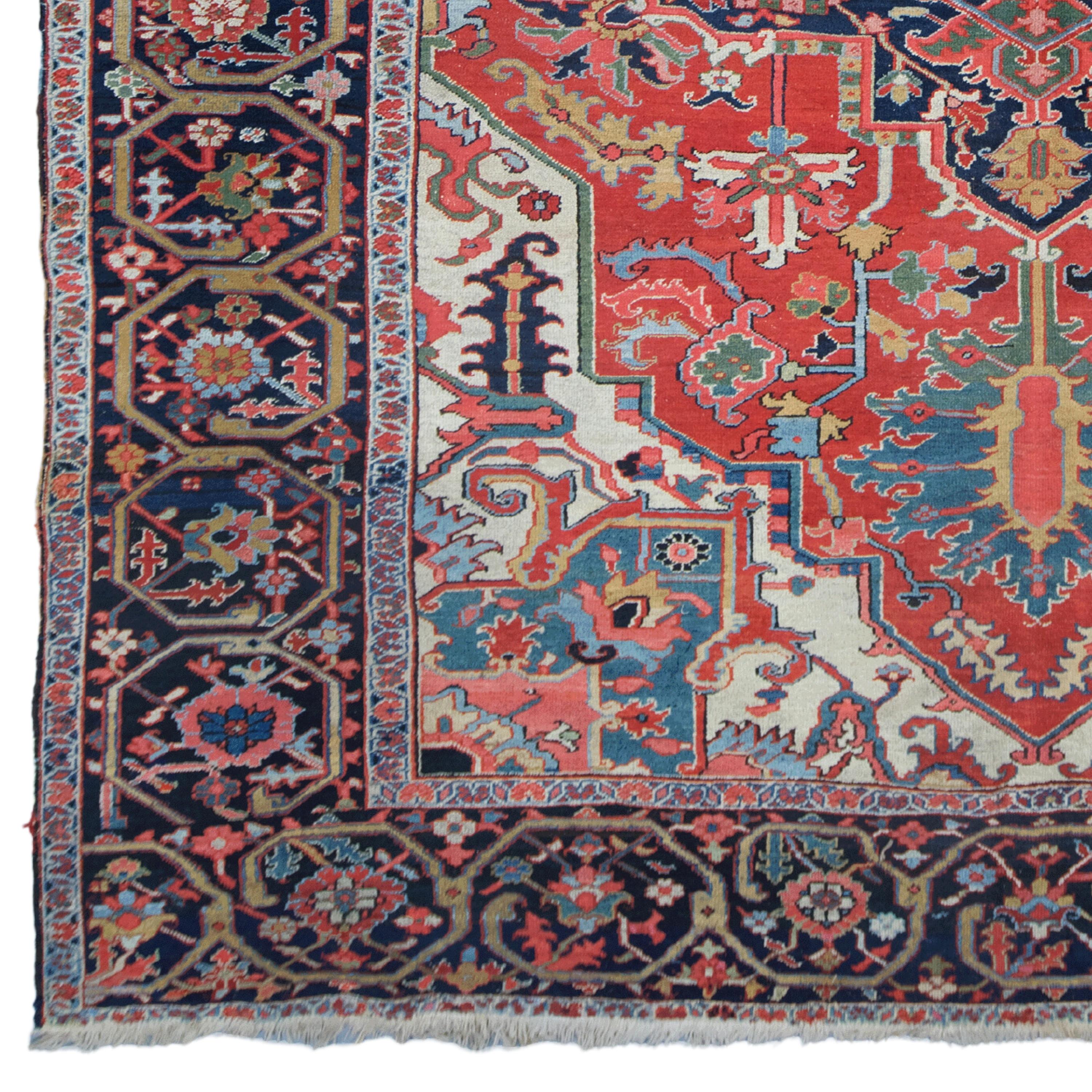 Antique Heriz Rug - 19th Century Heriz Rug, Antique Rug, Handwoven Rug ...
