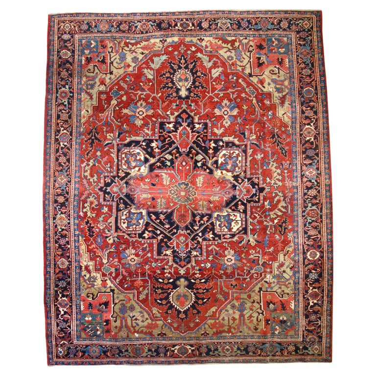 Antique Heriz Rug For Sale at 1stDibs