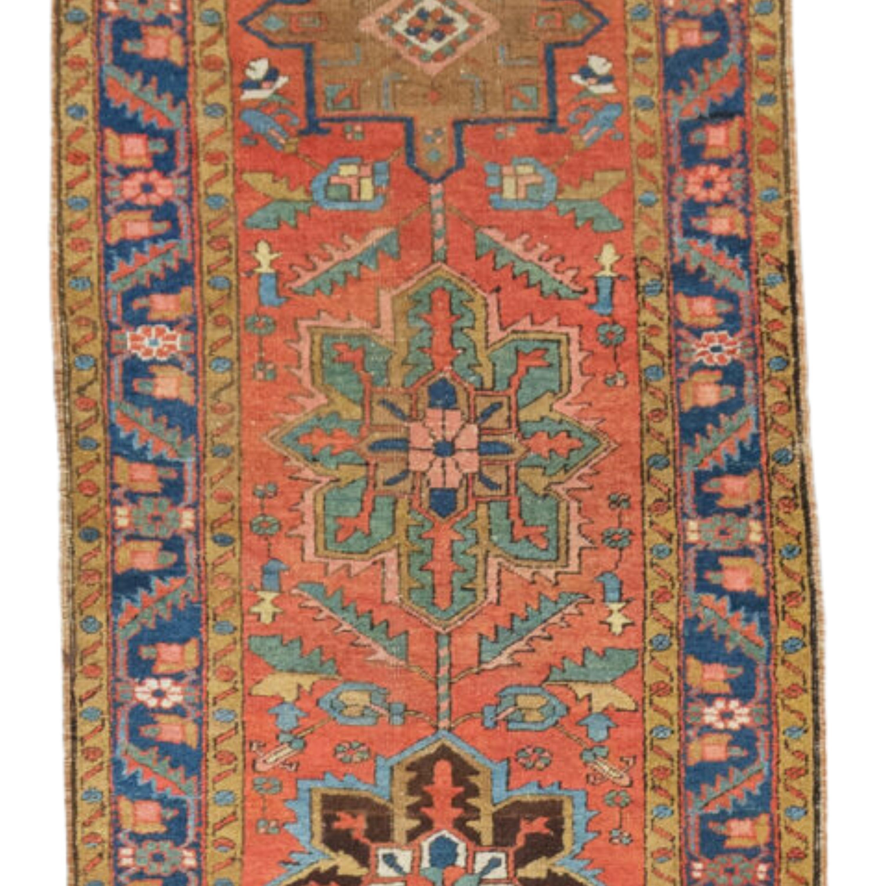 Antique Heriz Runner - Antique Heriz Runner Late 19th Century, Antique ...