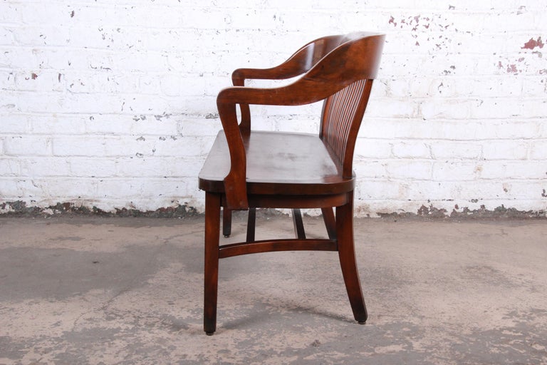 Antique Heywood-Wakefield Solid Walnut Lawyer's Bench at 1stDibs