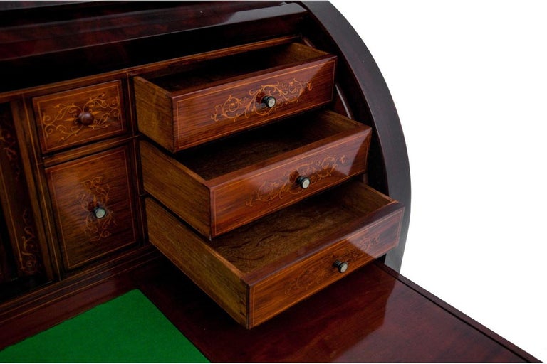 Antique High Gloss Secretary Desk, Scandinavia, circa 1950s, Restored ...