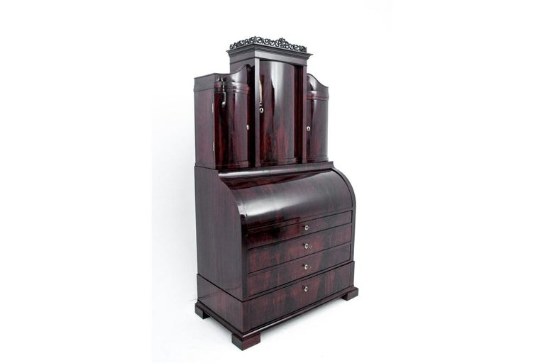 Antique High Gloss Secretary Desk, Scandinavia, circa 1950s, Restored ...