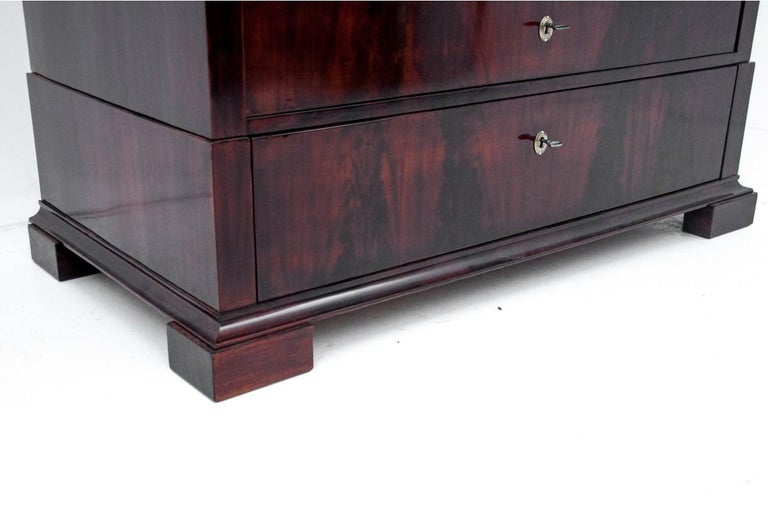 Antique High Gloss Secretary Desk, Scandinavia, circa 1950s, Restored ...