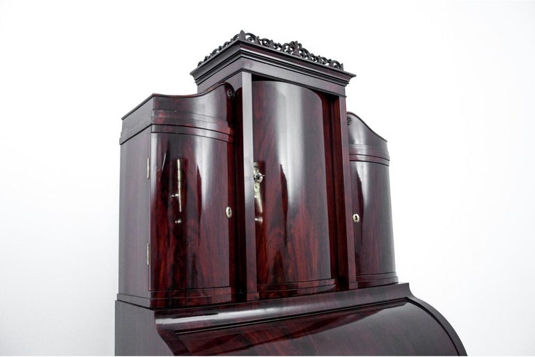 Antique High Gloss Secretary Desk, Scandinavia, circa 1950s, Restored ...