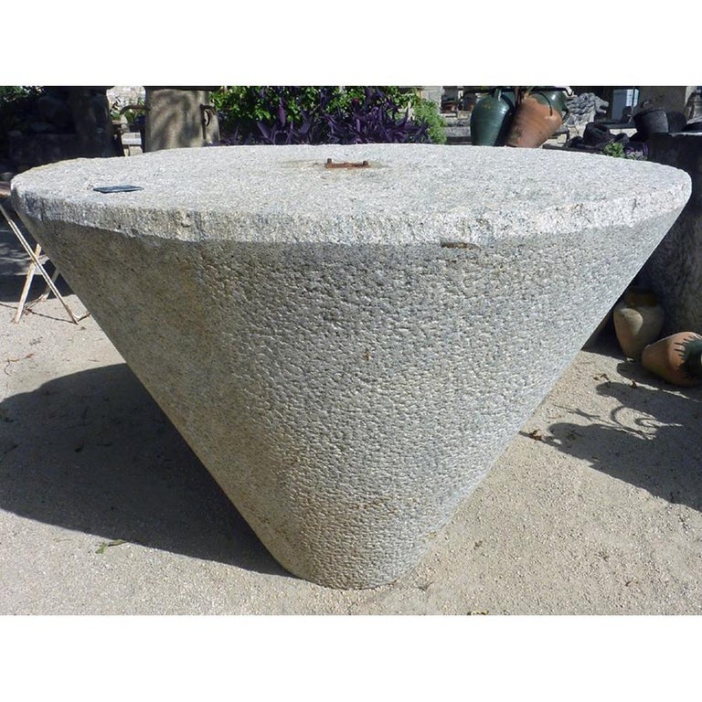 Antique High Round Conical Stone Table, GE-1627 For Sale at 1stDibs