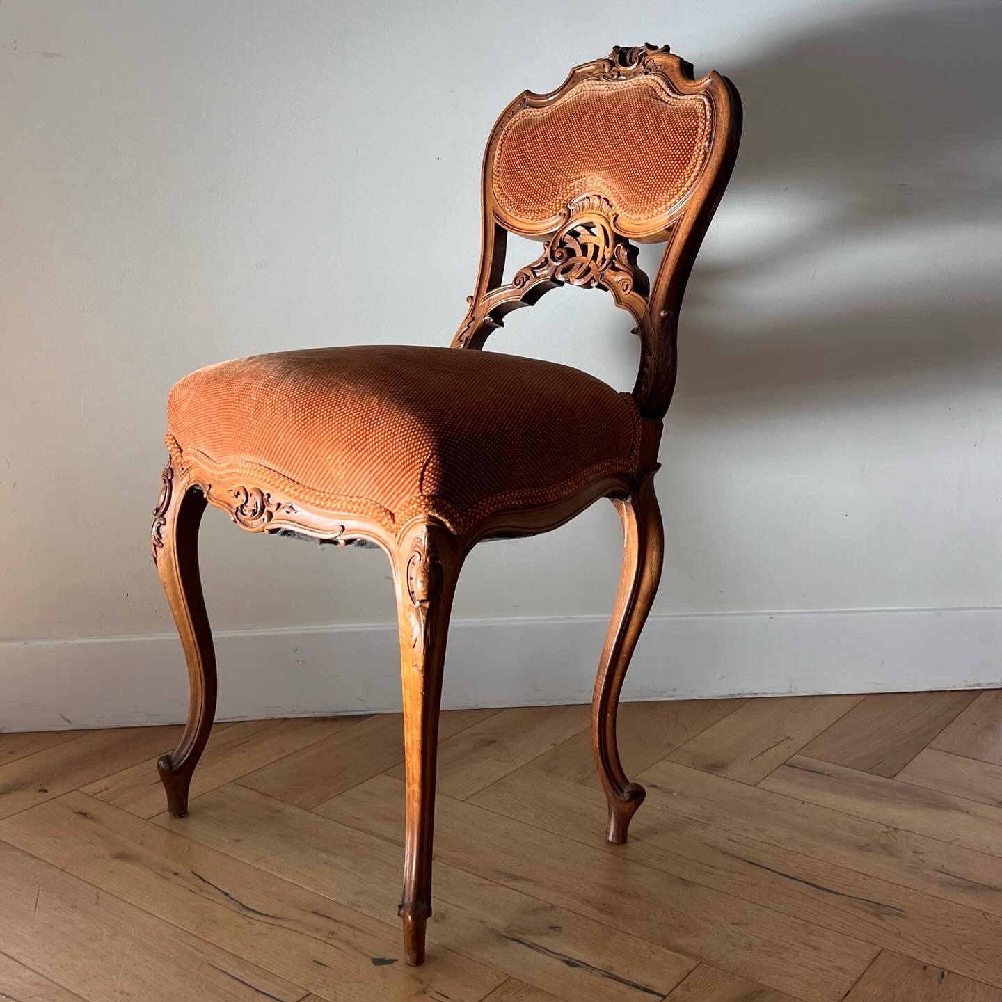 Antique highly-carved Victorian side chair, late 19th century For Sale ...