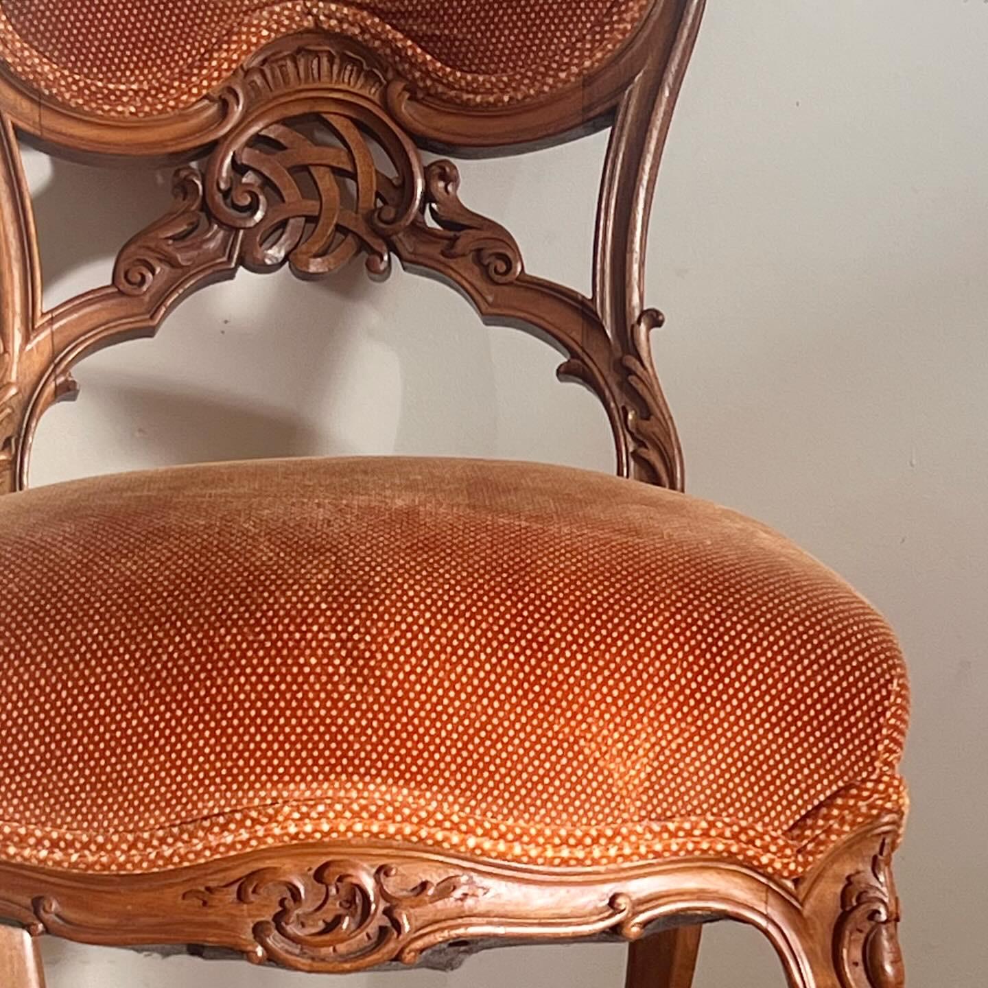 Antique highly-carved Victorian side chair, late 19th century For Sale ...