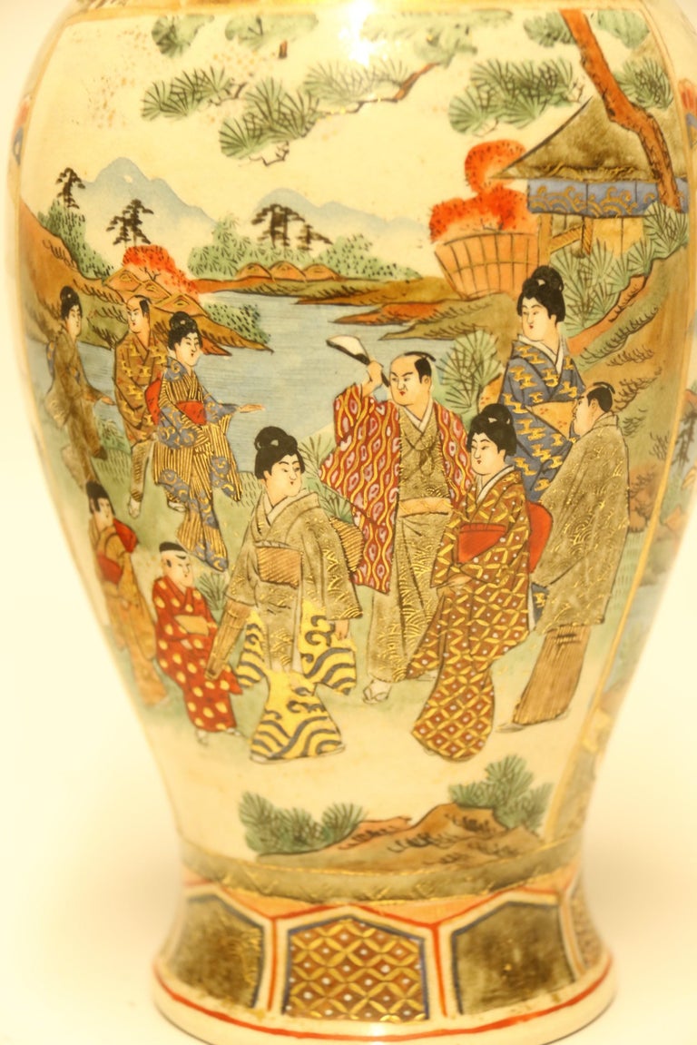 Antique Highly Decorative Pair of Japanese Satsuma Vases, circa 1910 ...