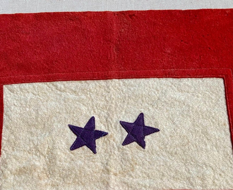 Antique Historic American Double Blue Star Flag, circa 1917 For Sale at ...