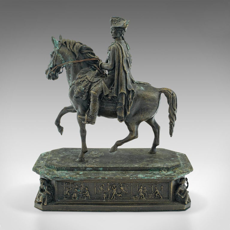 Antique Historic Desk Statue, Continental Bronze, Frederick the Great ...