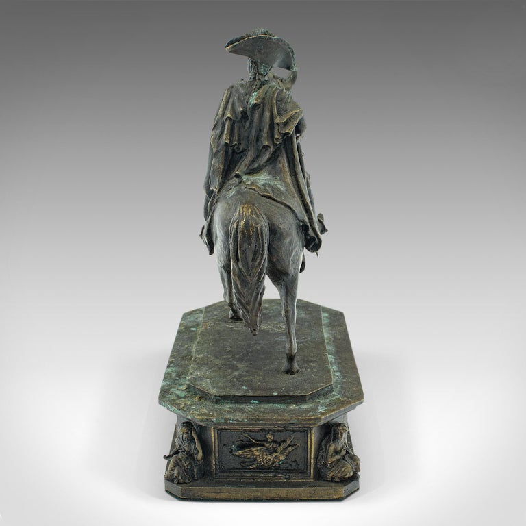 Antique Historic Desk Statue, Continental Bronze, Frederick the Great ...