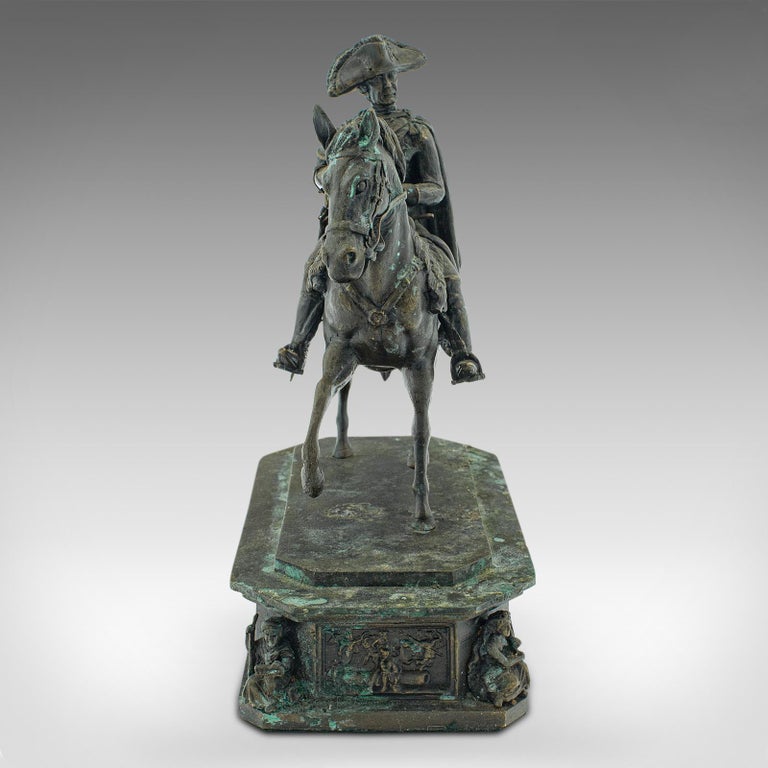 Antique Historic Desk Statue, Continental Bronze, Frederick the Great ...