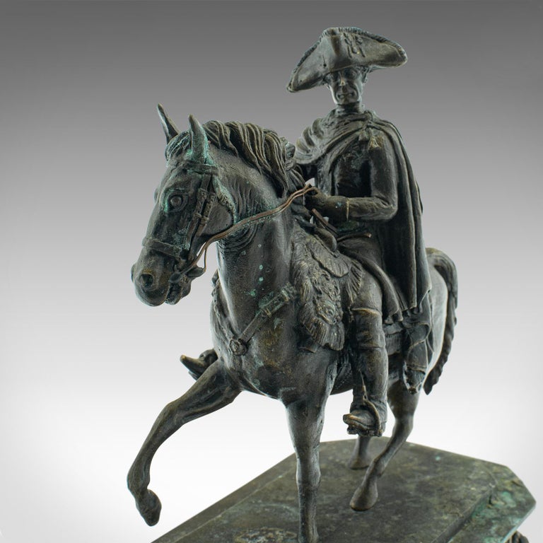 Antique Historic Desk Statue, Continental Bronze, Frederick the Great ...