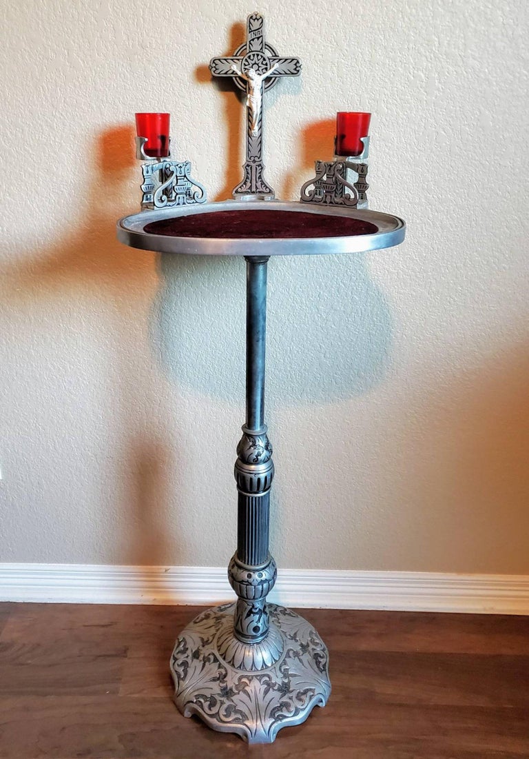 Antique Holland Brass Works #203 Religious Funerary Stand at 1stDibs