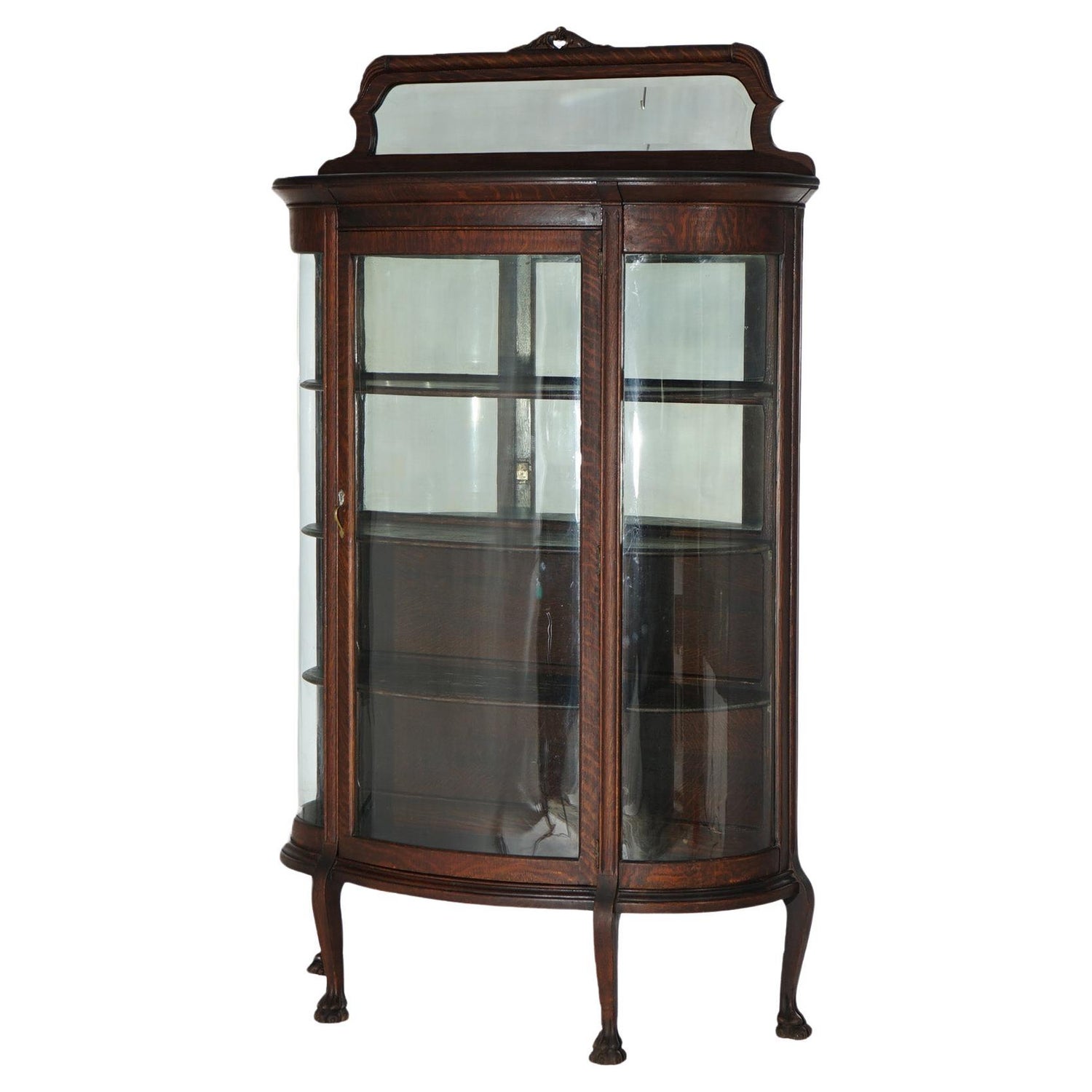 Antique Curved Glass Display Cabinet | Cabinets Matttroy