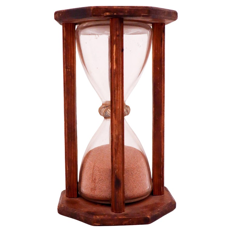 Antique Hourglass / Sandglass - 19th century - Wood and glass - 30 ...