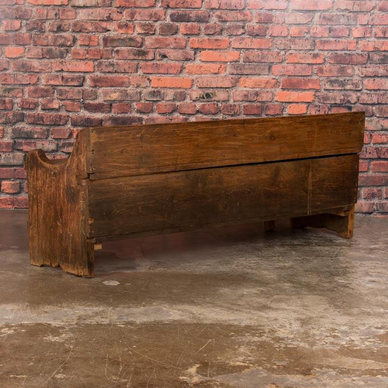 Antique Hungarian Folk Art Painted Storage Bench at 1stDibs