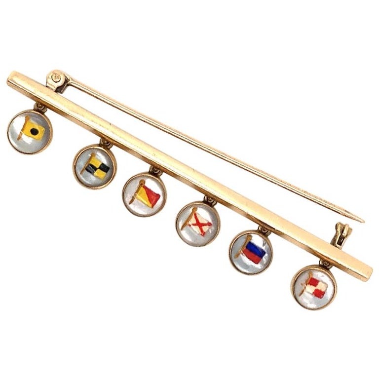 Nautical Flag Pin (I LOVE YOU) For Sale at 1stDibs