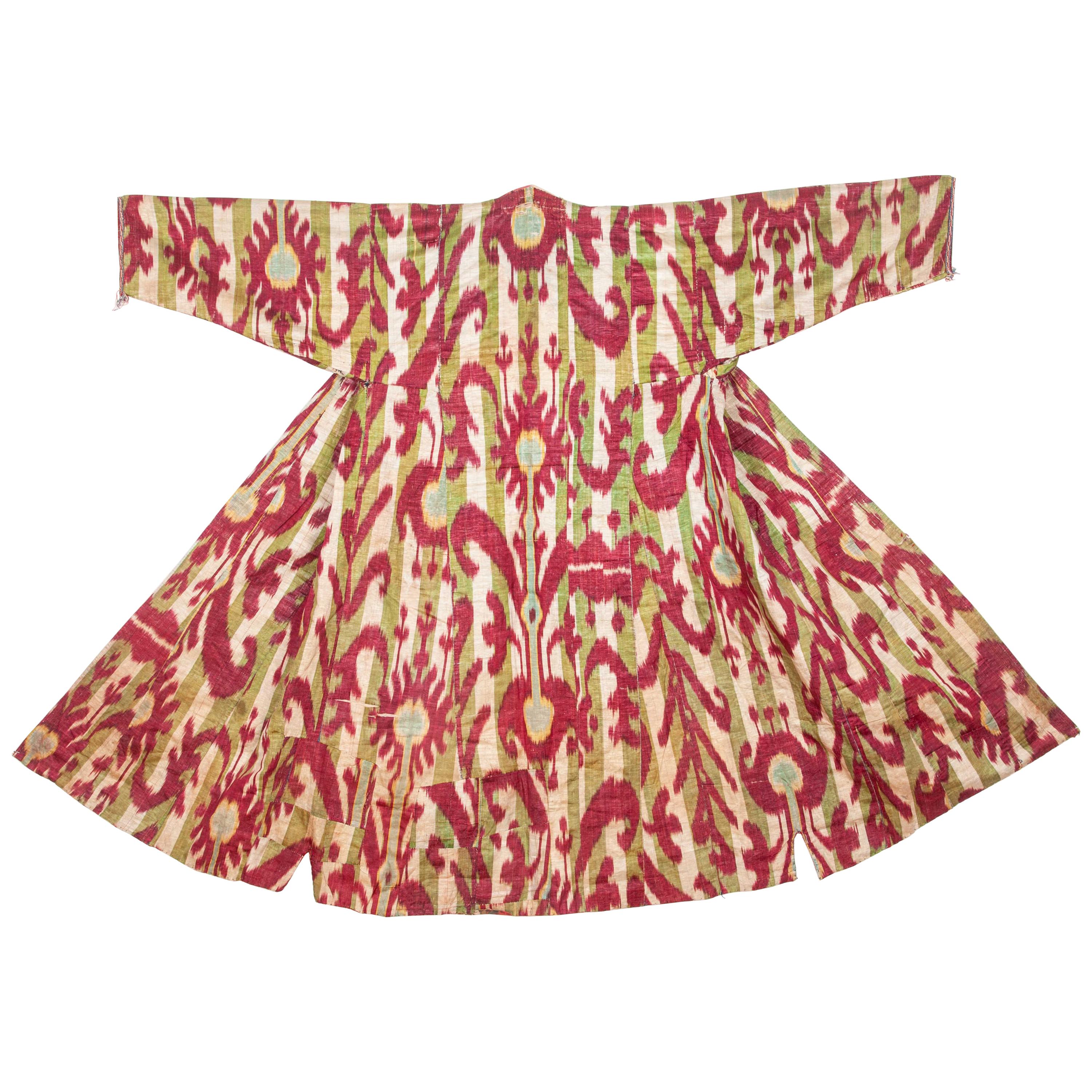 Antique Ikat Chapan, Coat, Caftan from Uzbekistan, 19th Century For ...