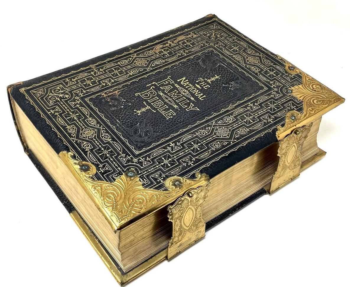 Antique Illustrated Catholic Religious National Family Bible Cassells ...
