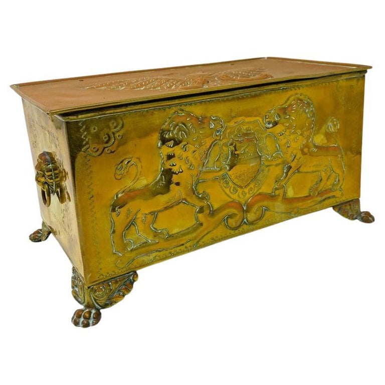 Antique Imperial Anglo-Russian Brass Cigar Humidor Box 'Late 1800’s' at ...