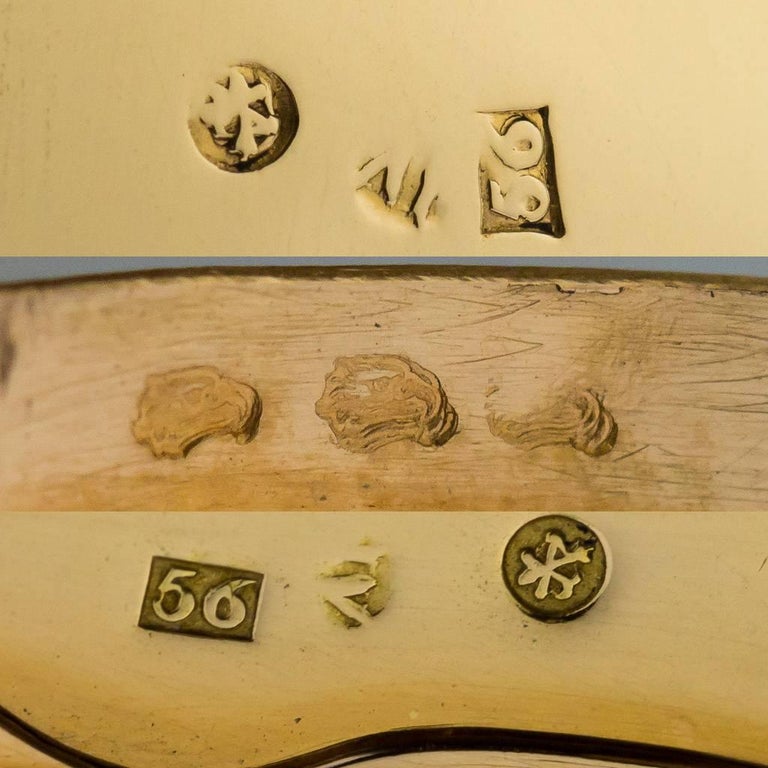 Antique Imperial Russian 14-Karat Gold, Enamel and Amethyst Snuff Box ...