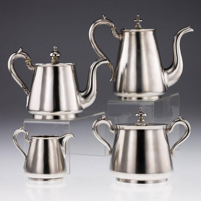 Antique Imperial Russian Solid Silver Matched Tea and Coffee Set circa ...