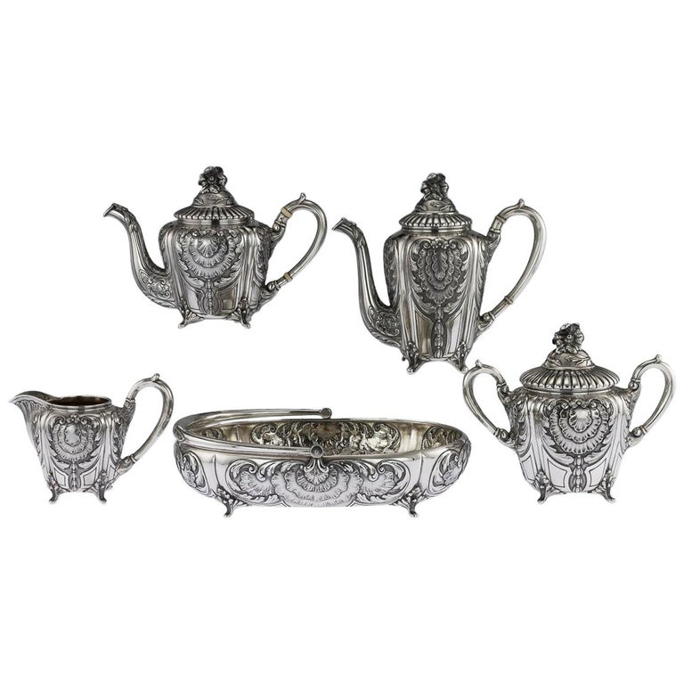 Antique Imperial Russian Solid Silver Tea and Coffee Set, 4th Artel ...