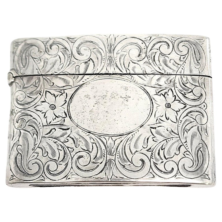 Antique in Deitsch Sterling Silver Match Safe / Vesta Case For Sale at ...