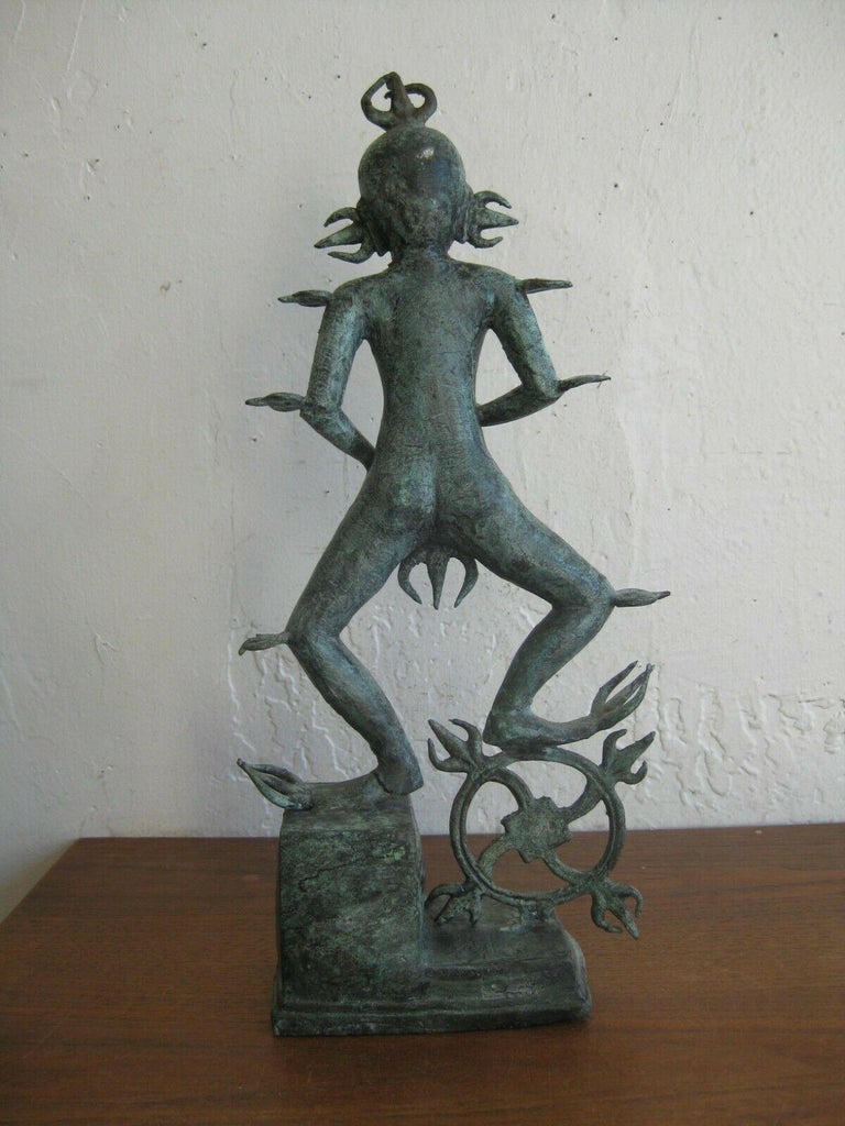 Antique India Hindu Lord Shiva Rudra "Dancing Fire God" Bronze Statue ...