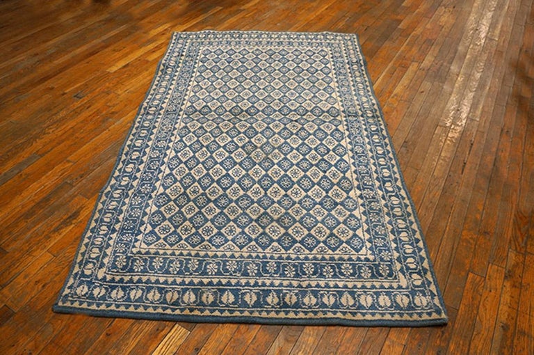 Antique Indian Agra Cotton Rug For Sale at 1stDibs