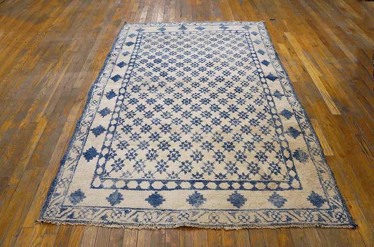 Antique Indian Agra Cotton Rug For Sale at 1stDibs