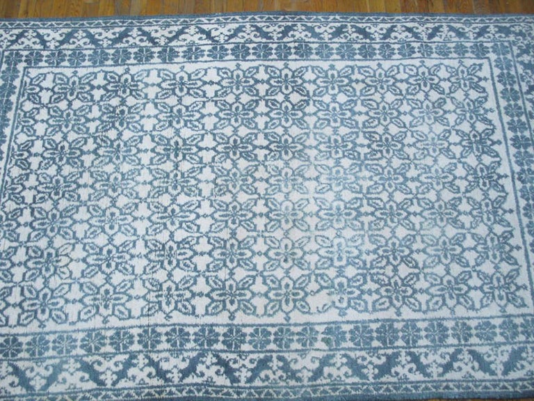 Antique Indian Agra, Cotton Rug For Sale at 1stDibs
