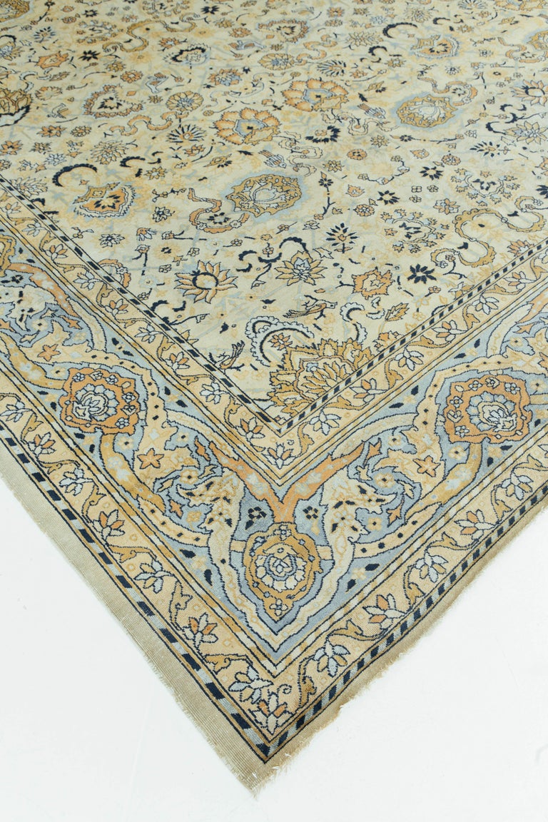 Antique Indian Agra Rug All-Over Design For Sale at 1stDibs